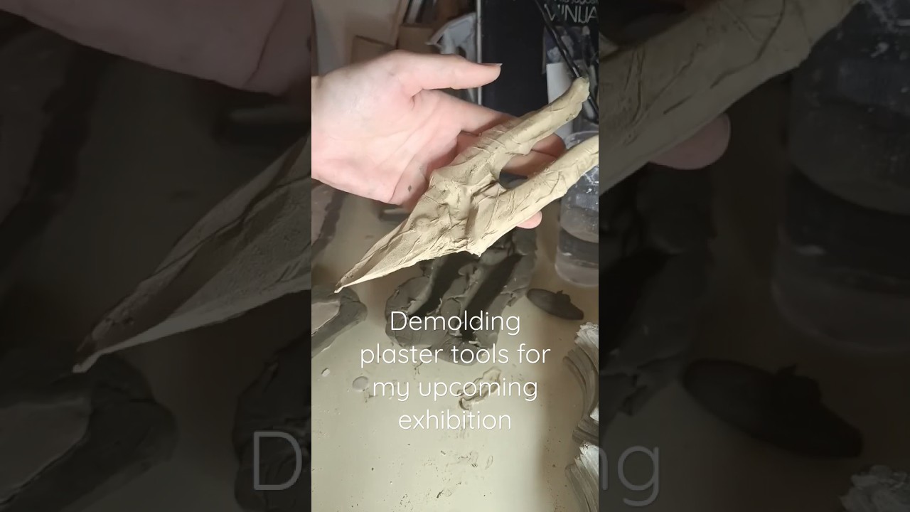 Demolding Plaster Tools for my Upcoming Exhibition #artprocess #asmr # ...