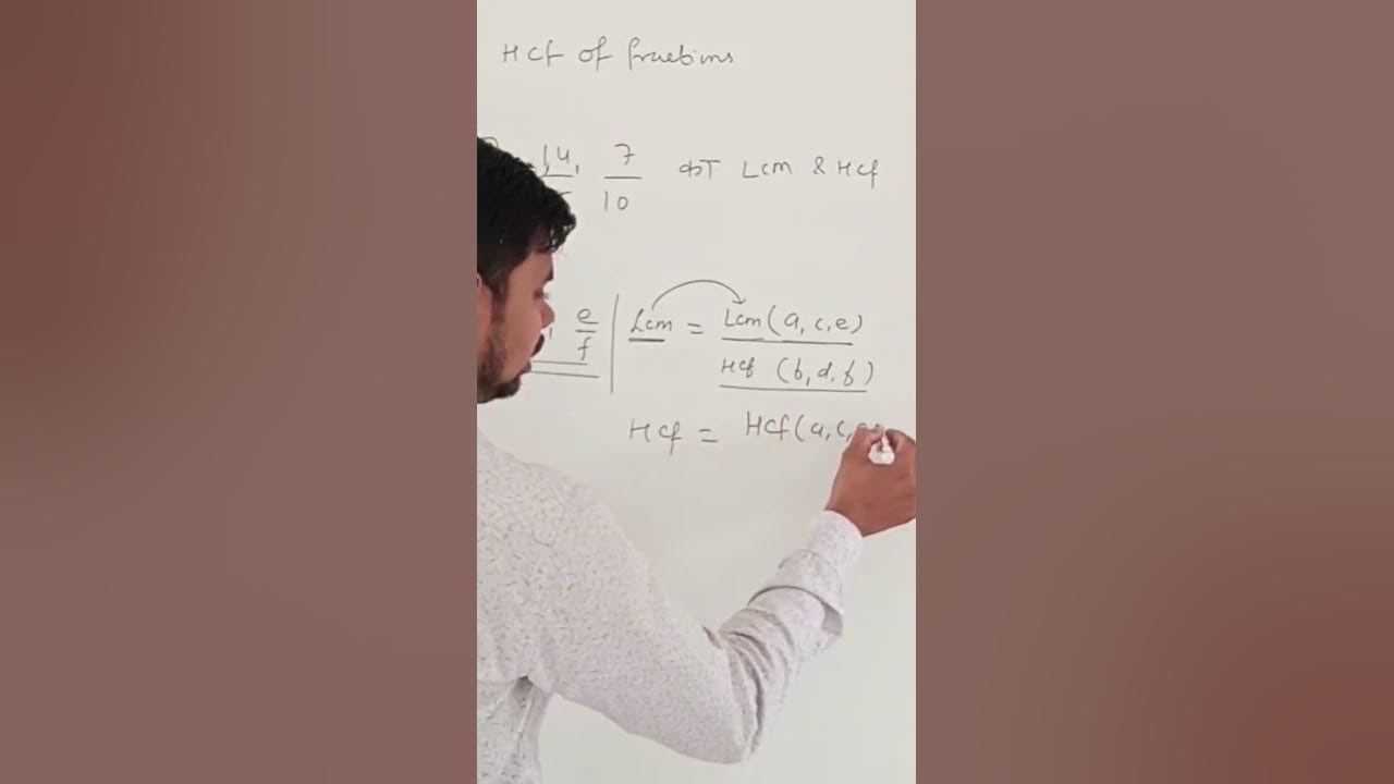 भिन्नो का लघुत्तम महत्तम समापवर्त्य Lcm And Hcf Of Fraction