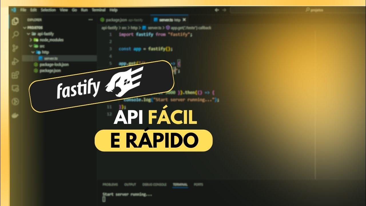 Como criar uma API com Fastity com Node.js - YouTube