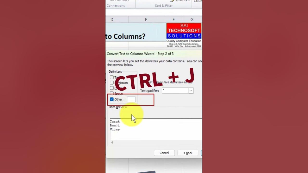 How to split text into columns in ms Excel in Telugu? #excel #excelshorts #foryou #foryoupage ...