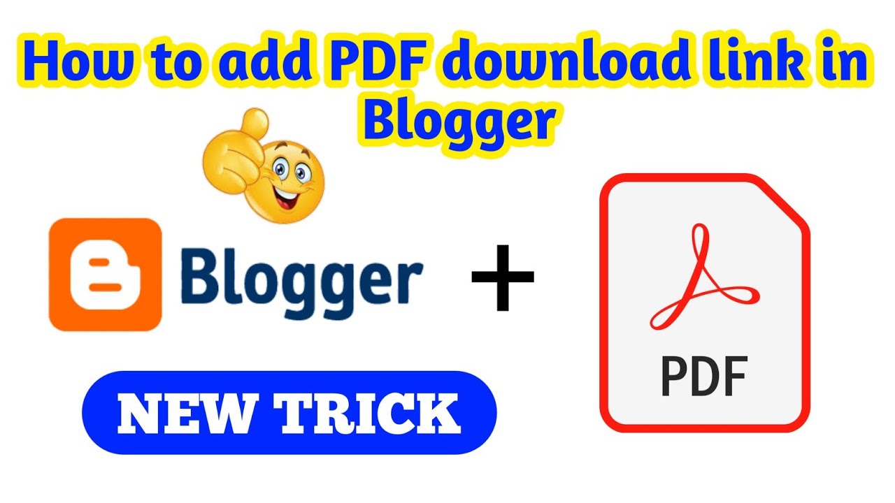 how to add pdf download link in blogger | how to add pdf download link ...
