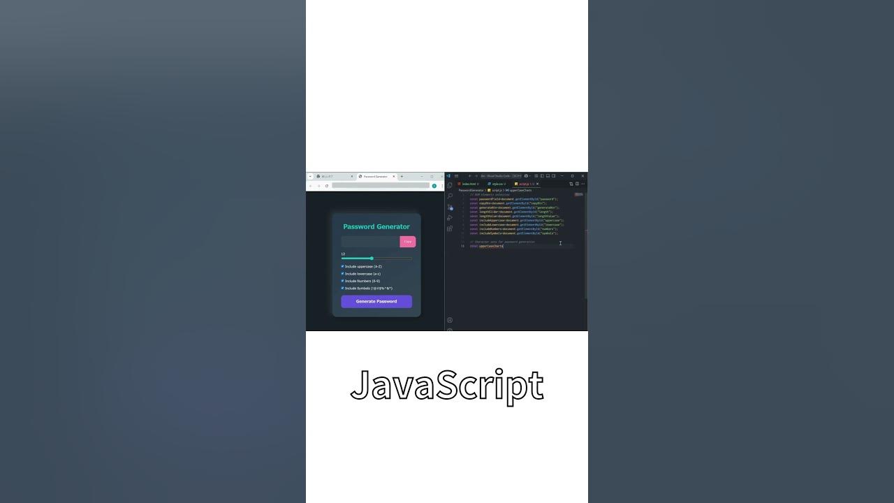 🛡️【htmlcssjavascript】 Password Generator Html Css Javascript Coding Programming Youtube