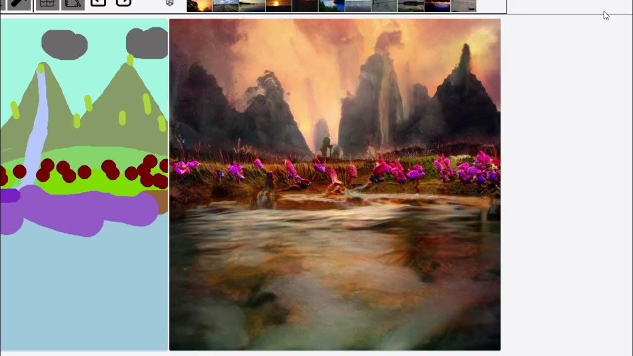 2.Gaugan2사용법/그림 저장하는법/주의사항/AI Art/AI 기반 디지털매체 NVIDIA Gaugan2/CANVAS앱/AI ...