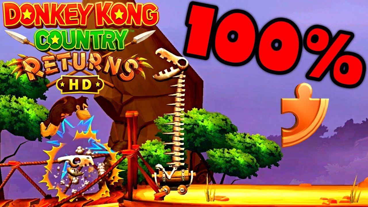 9-6 Tar Ball Fall 🐵 Donkey Kong Country Returns HD 100% Walkthrough ...