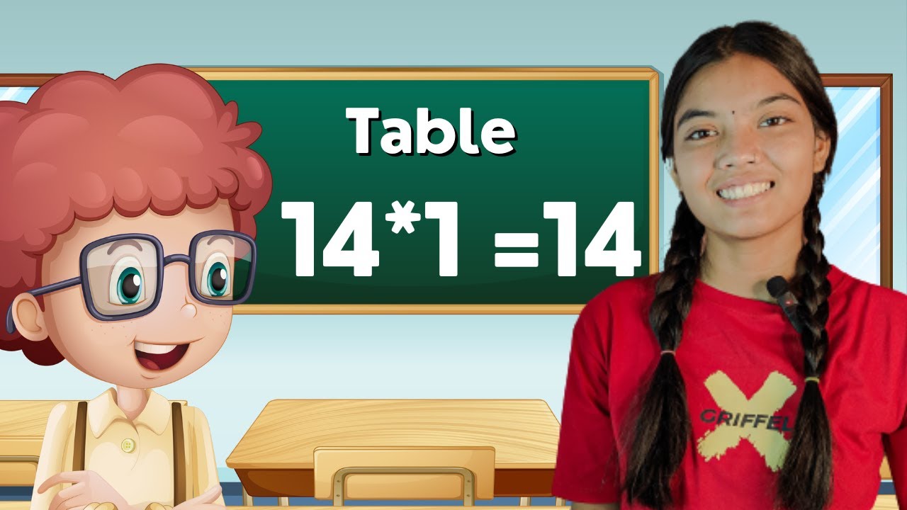 14-x1=14 Multiplication,Table of Fourteen Tables Song Multiplication ...