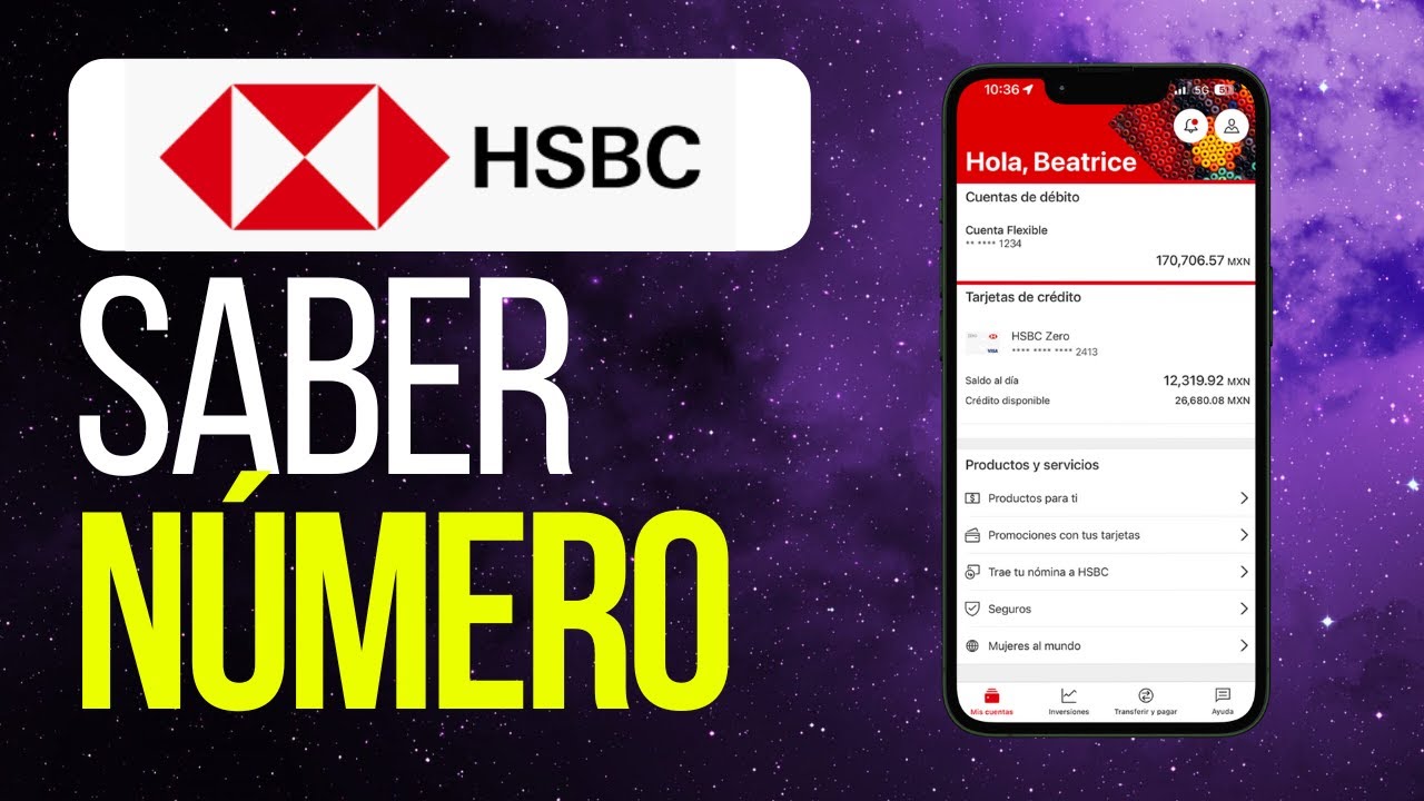 Cómo saber mi número de cuenta en hsbc - YouTube
