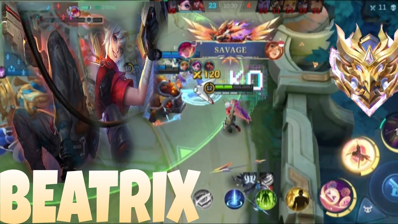 BEATRIX 1 TAP DELETE SAVAGE - RANKED MODE - BEATRIX GAMEPLAY ~ MLBB ...