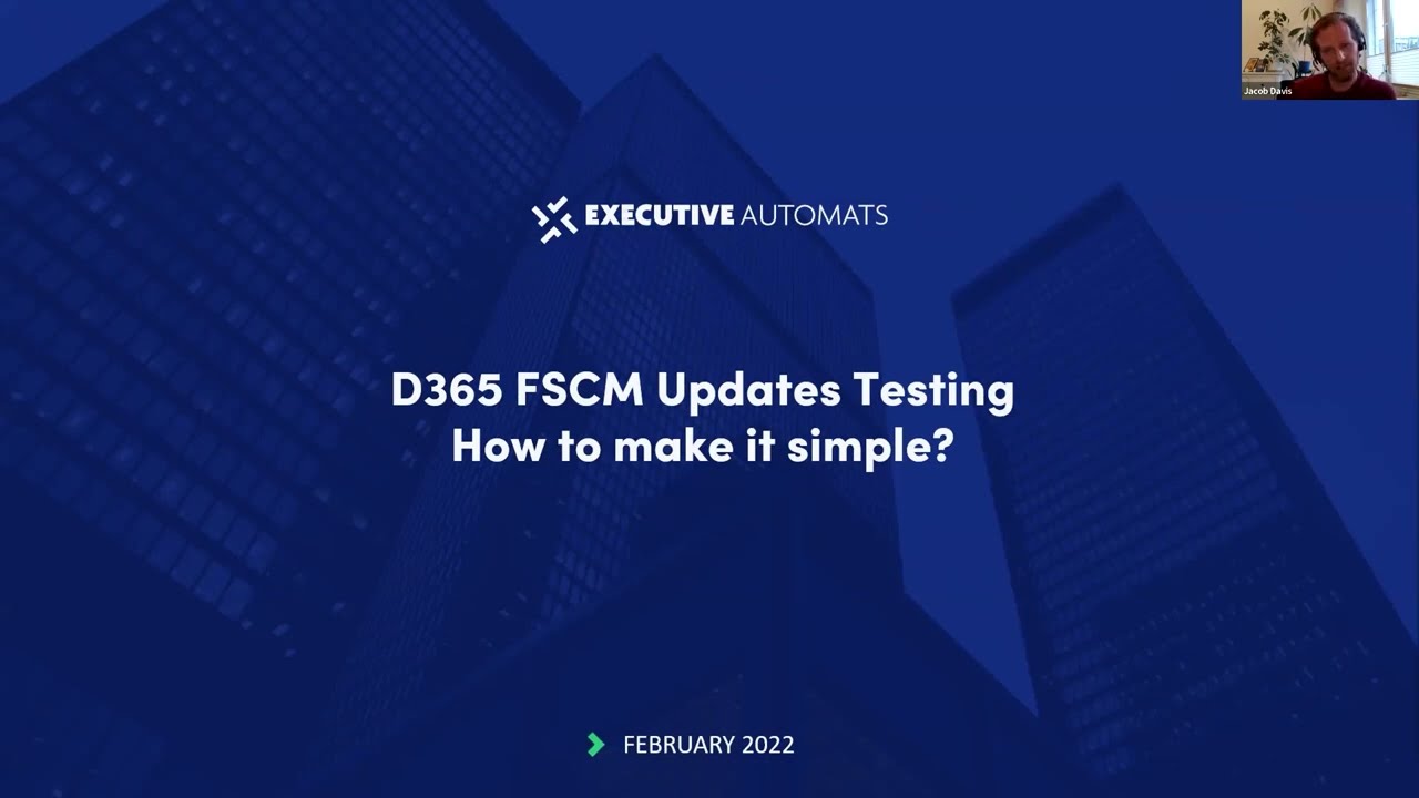 Dynamics 365 FSCM Updates Testing - How to make it simple? - YouTube