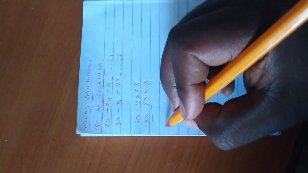 solving simultaneous equation by substitution method - YouTube