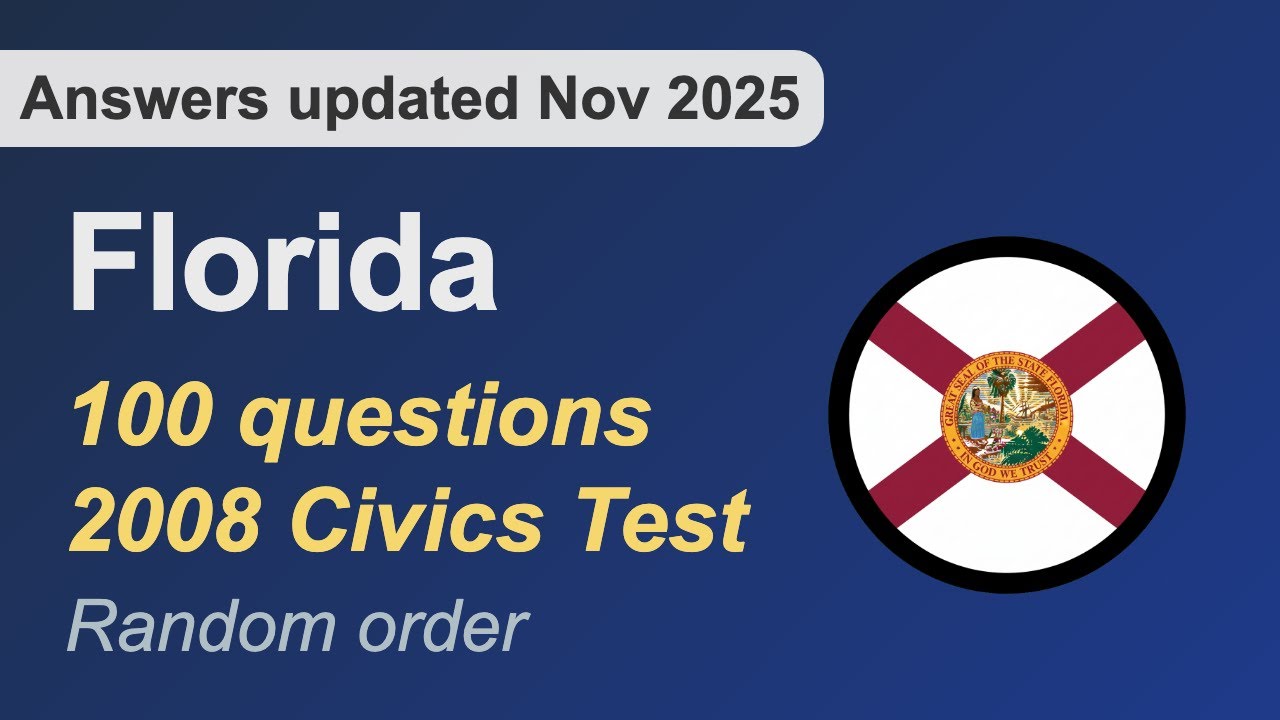 100 Civics Questions for US Citizenship Test in RANDOM Order for ...