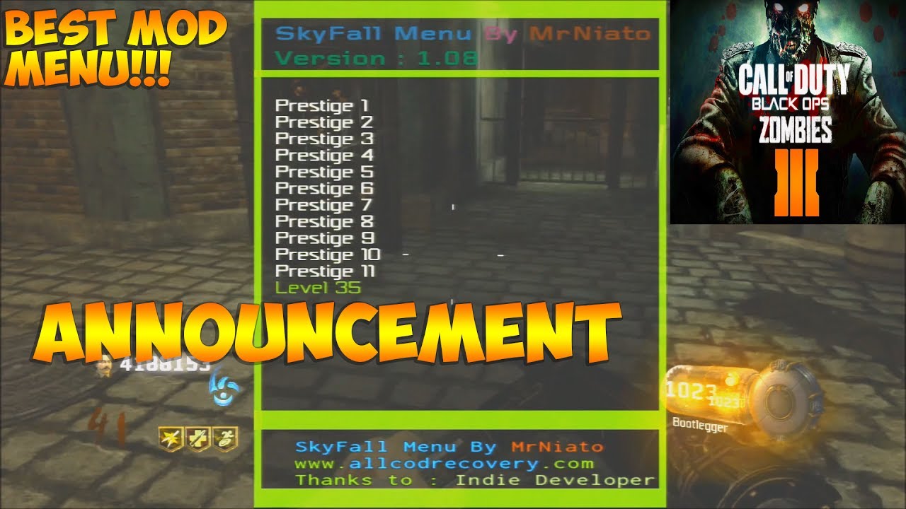 BLACK OPS 3 BEST ZOMBIES MOD MENU!! SKYFALL ANNOUNCEMENT 3K SUBS ...
