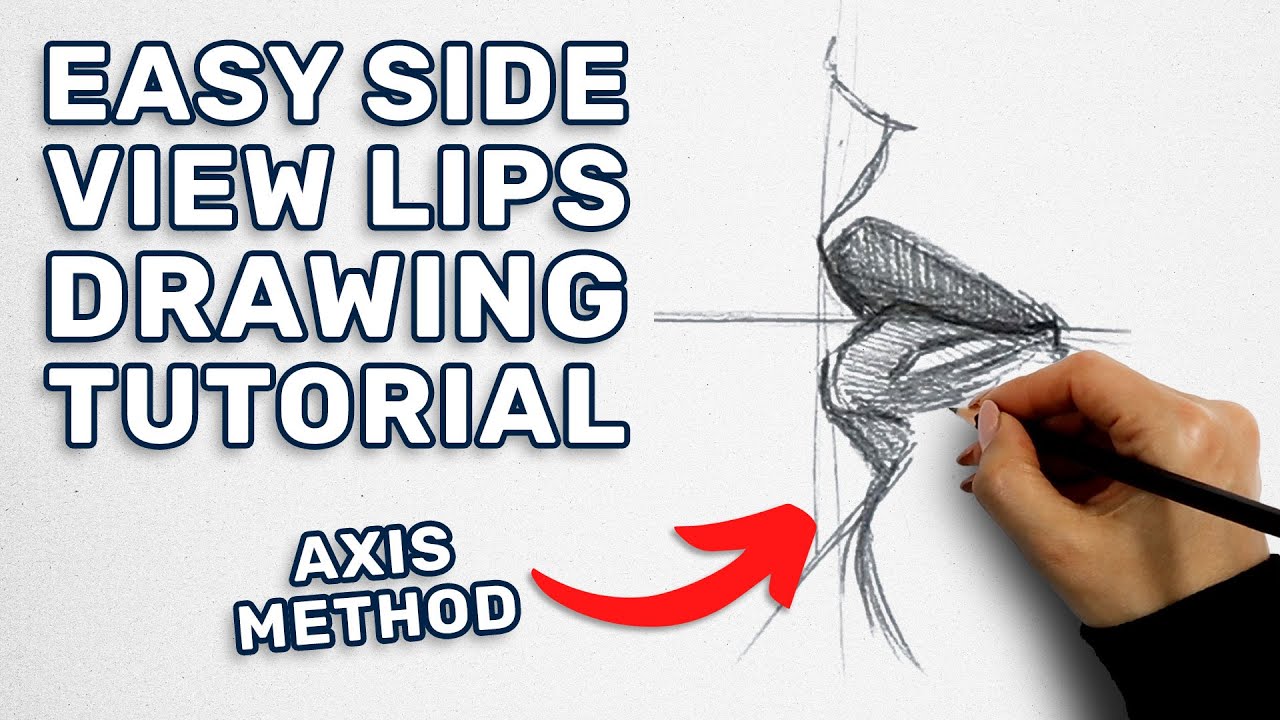 Easy Side View Lips Drawing Tutorial - YouTube