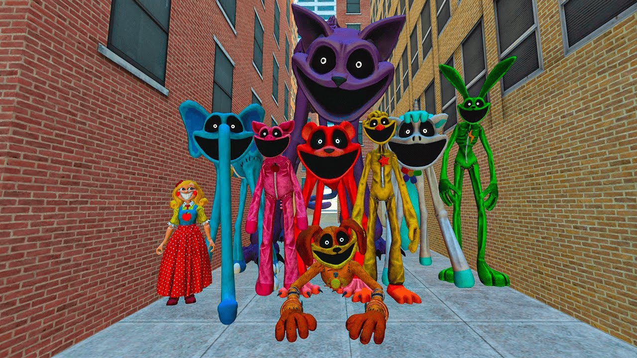 Big Smiling Critters Characters Poppy Playtime Escape in GMOD - YouTube