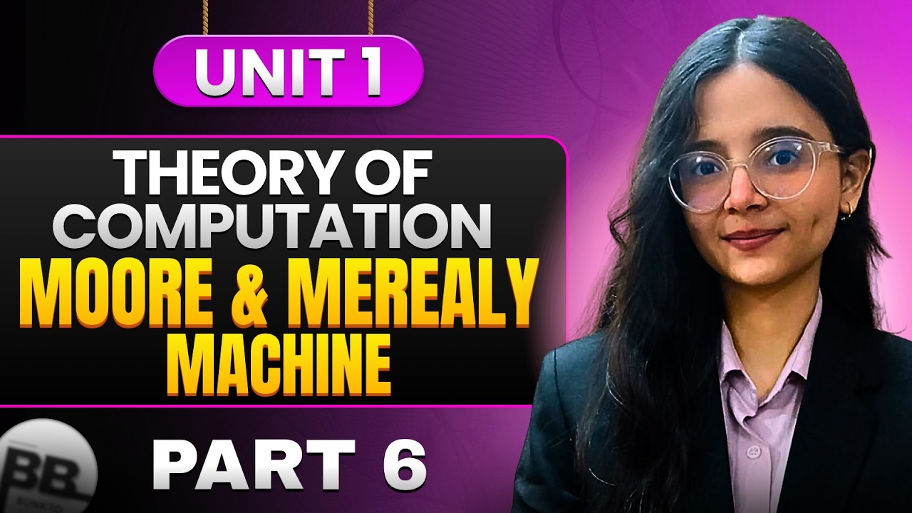 Moore & Mealy Machine | Theory of Computation (TOC) | Unit 1 | Part 1.6 ...