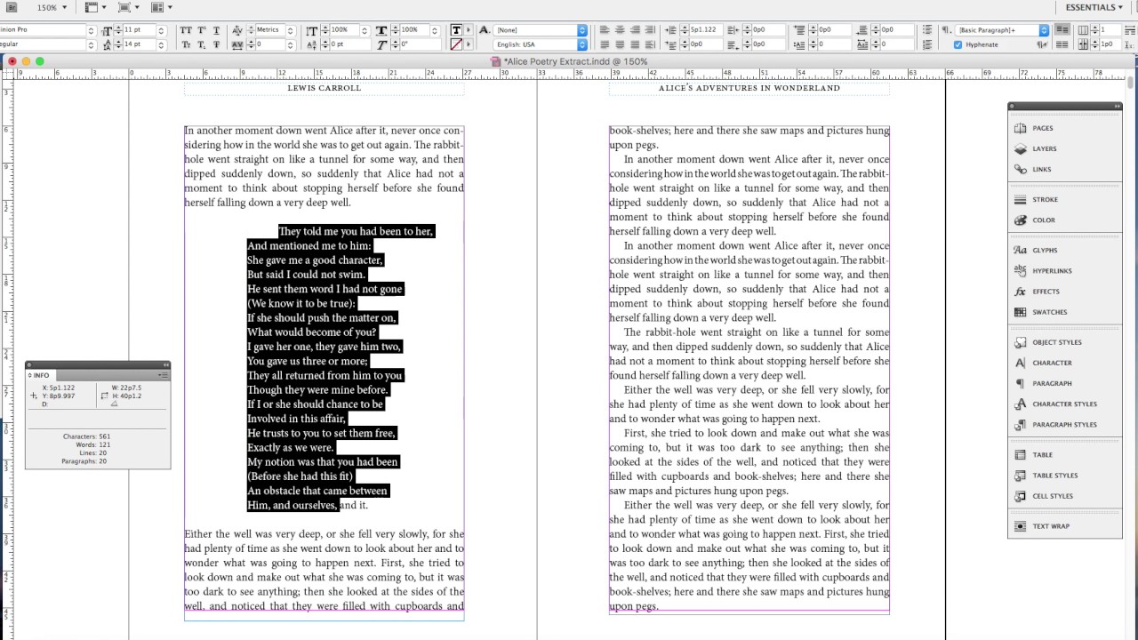 Centering Poems in Text - YouTube