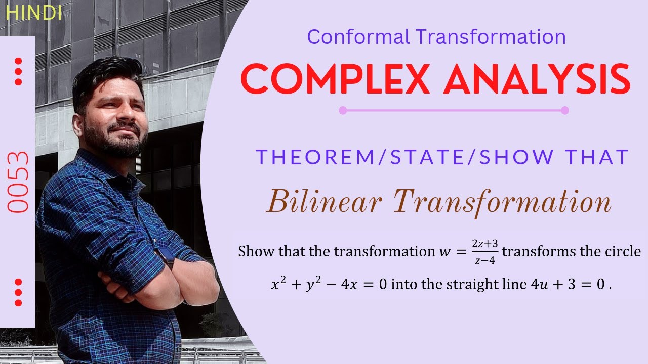 Show the Transformation 𝑤=(2𝑧+3)/(𝑧-4) transform the circle 𝑥²+𝑦²-4𝑥=0 ...