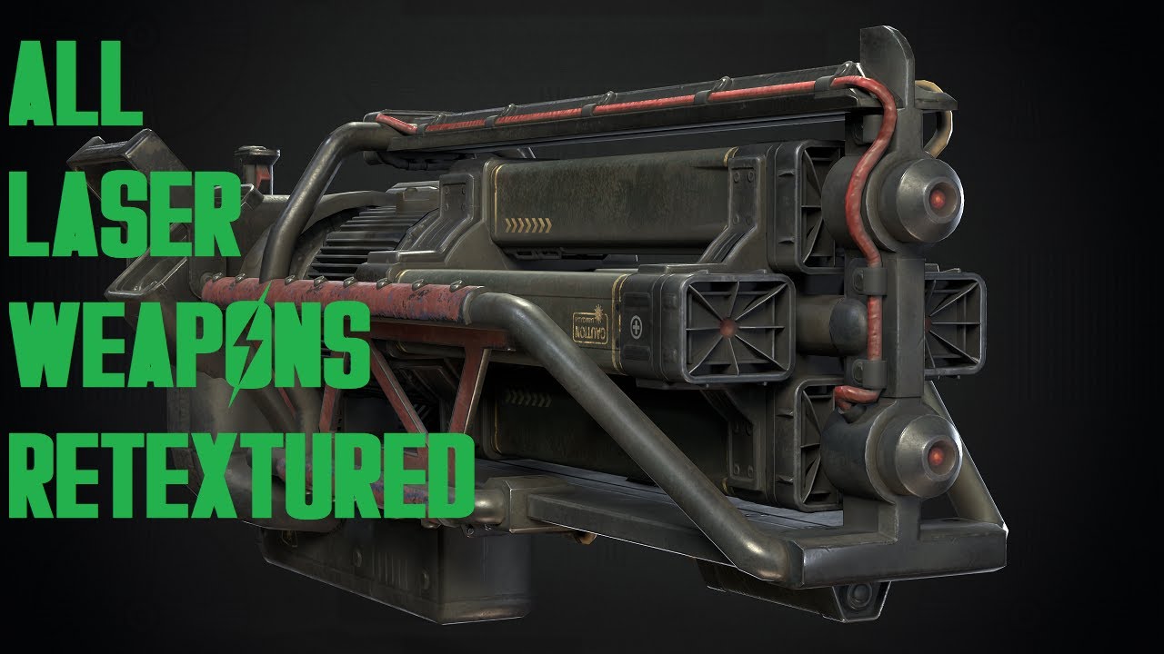 FALLOUT 4 MOD REVIEW All Laser Weapons Retextured - YouTube