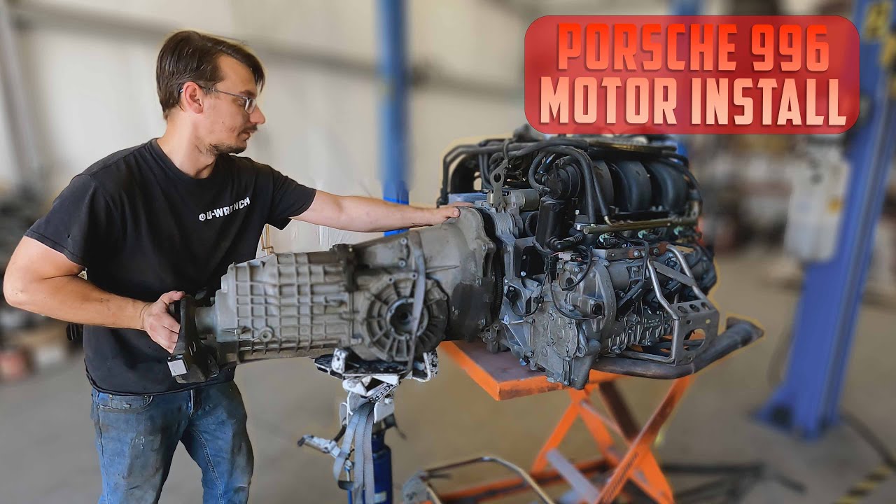 Porsche 996 Motor Install - YouTube