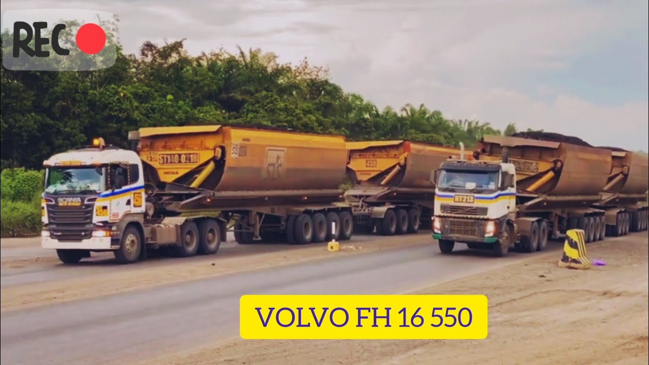 VOLVO FH 16 550 DOUBLE VEHICLE PT ADARO SERVICE HAULING ROAD PT ADARO ...