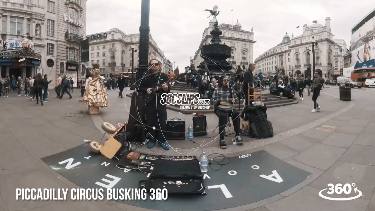 Piccadilly Circus Busking 360 - YouTube