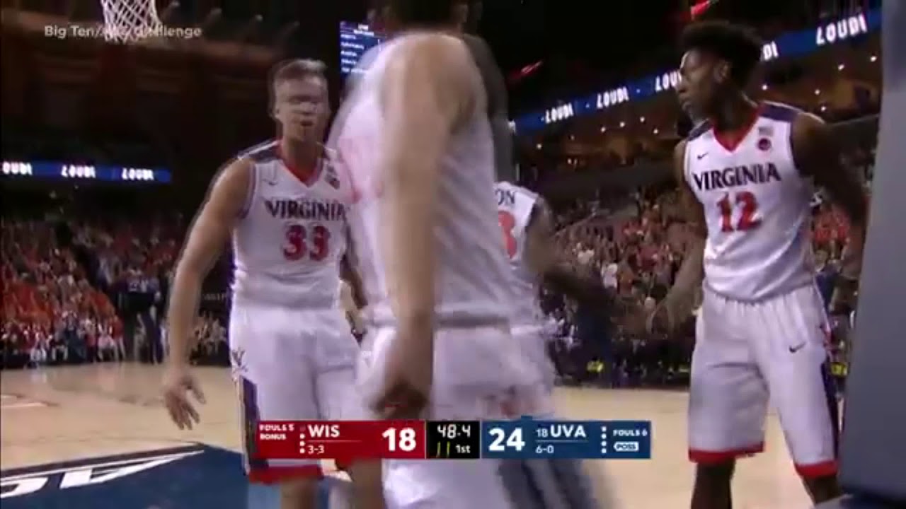 Virginia Cavailers Pack Line Defense vs Wisconsin (11/27/17) - YouTube