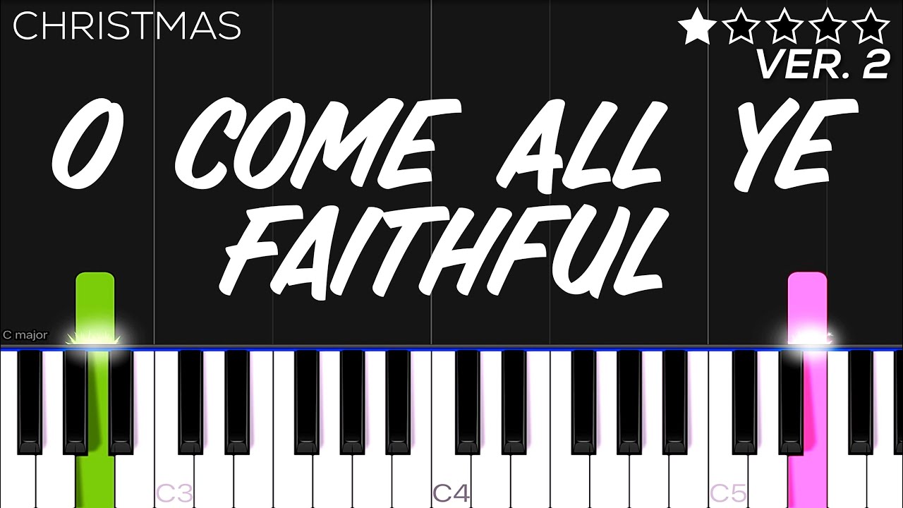 Christmas - O Come All Ye Faithful | EASY Piano Tutorial - YouTube