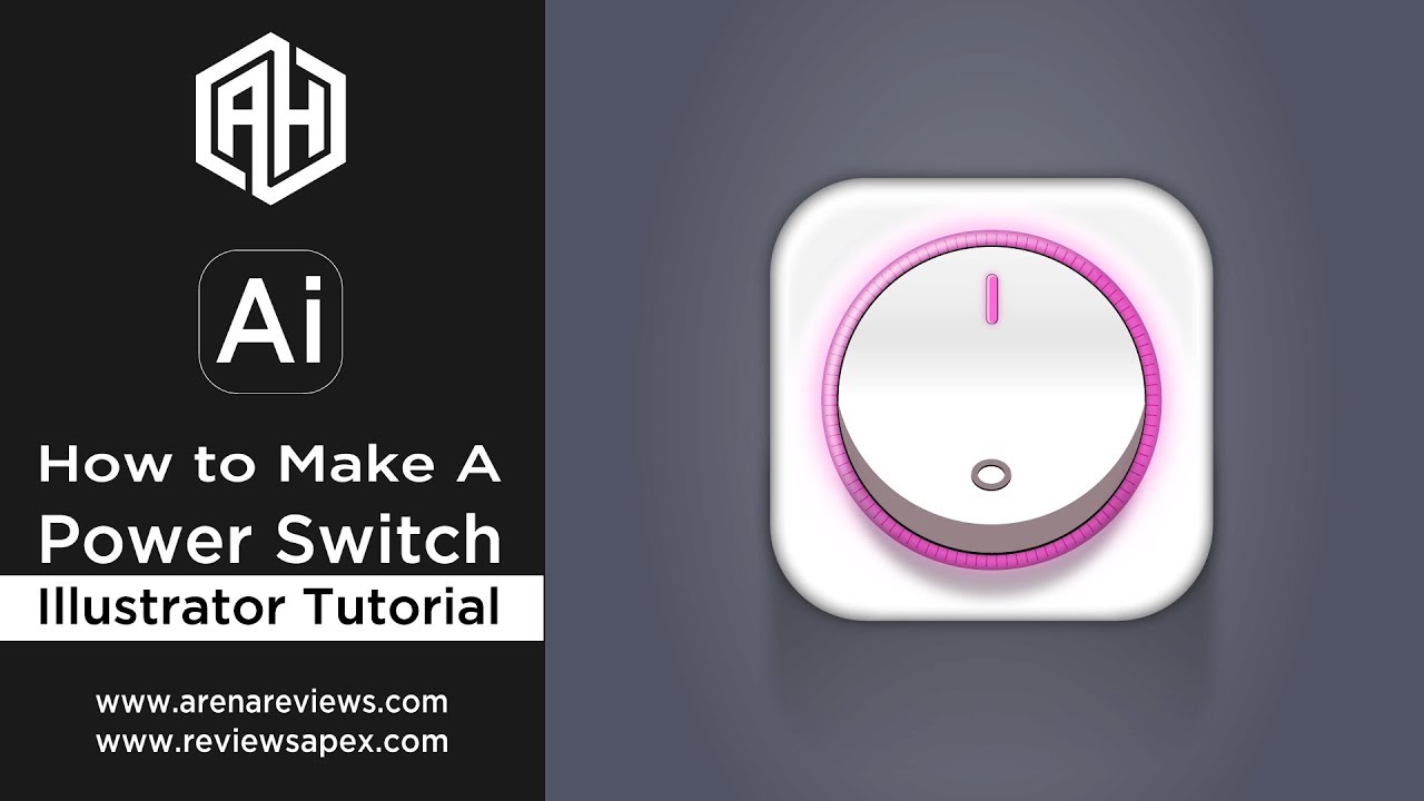 How to Make A Power Switch - Illustrator Tutorial - YouTube