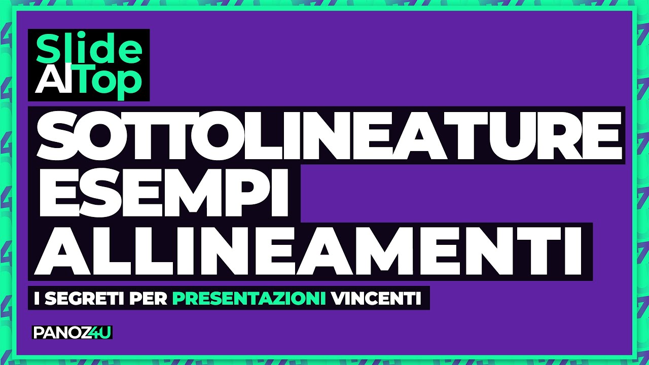 Slide al Top | Sottolineature - Esempi - Allineamenti, i segreti delle ...