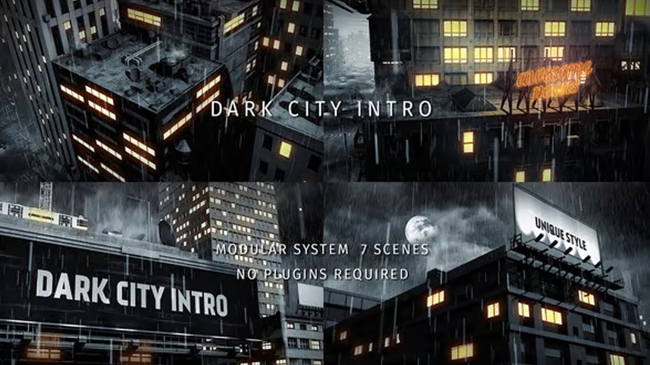 Dark City Intro - After Effect Template - YouTube