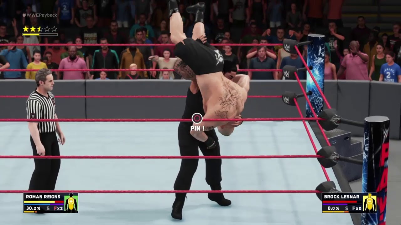 Wwe 2k18 Roman Reigns Vs Brock Lesnar Wwe World Heavyweight