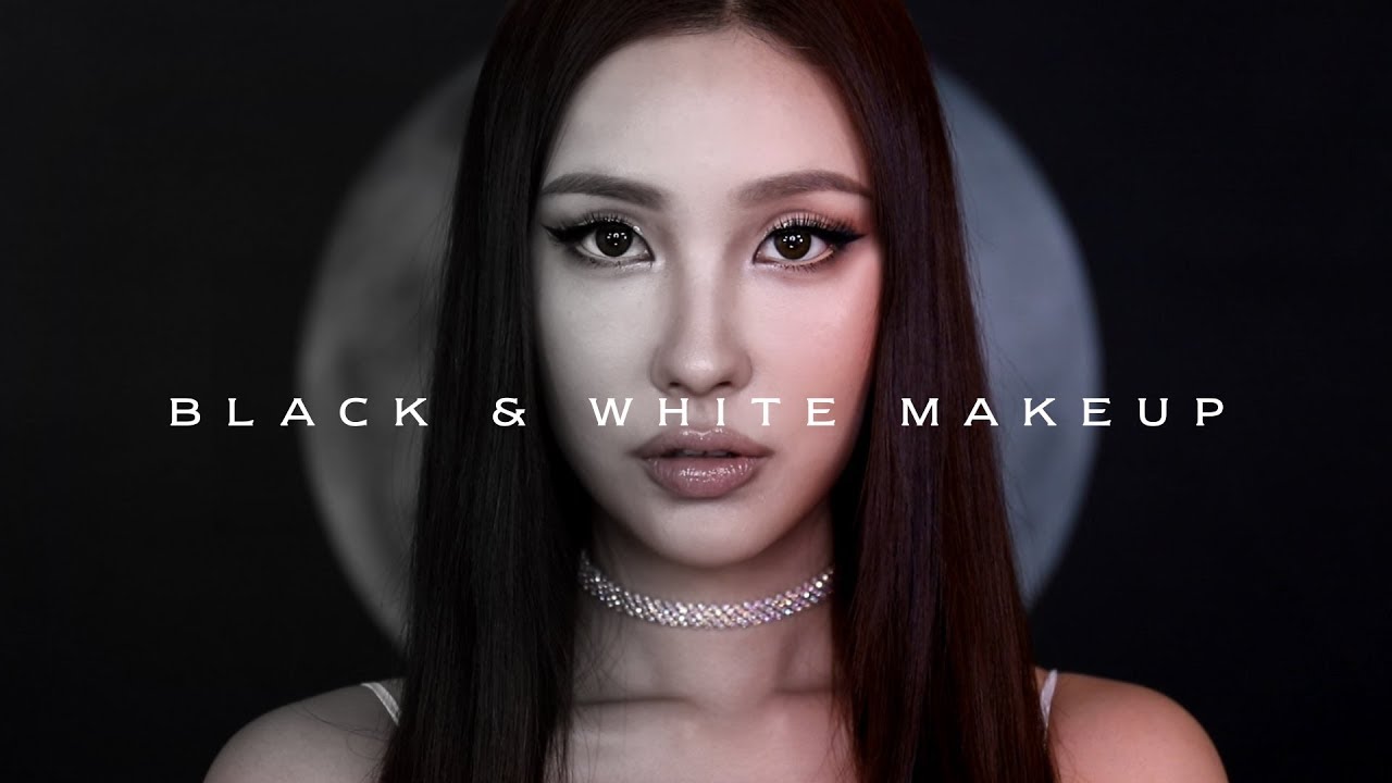 [Eng] 흑백 메이크업 (feat.아리아나그란데) Black&White Makeup Inspired by Ariana Grande🌙 l 이사배(RISABAE Makeup ...