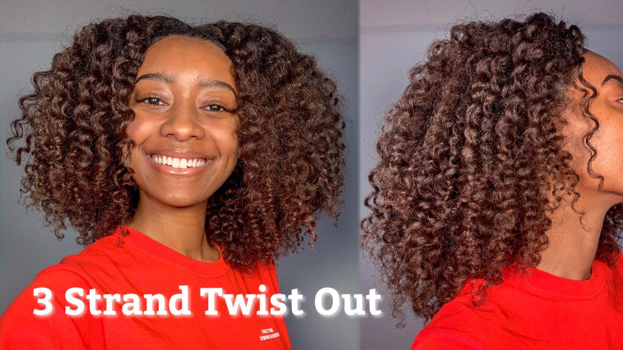 How I Three Strand Twist My Hair - YouTube