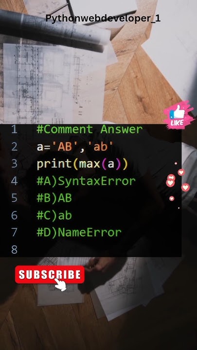 python Mcq #shorts #short #trending #ytshorts #programming #python #pythonprogramming #coding # ...