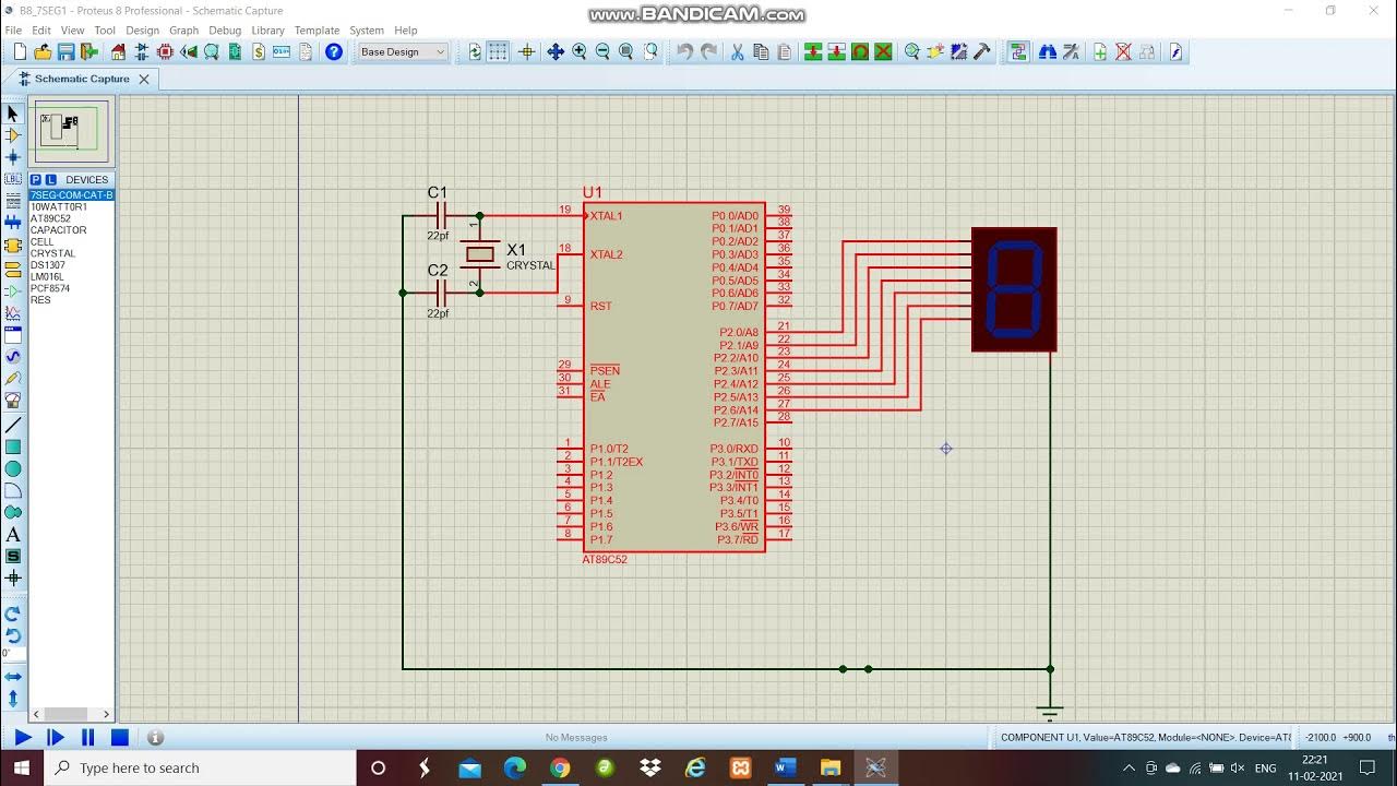 Microcontroller 8051 : Interfacing Seven Segment Display with Microcontroller AT89S52 - YouTube