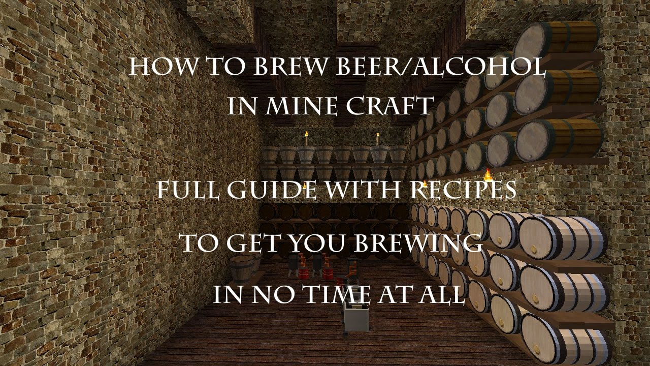 How to Guide on Brewing Beer/Acohol in mine craft - YouTube
