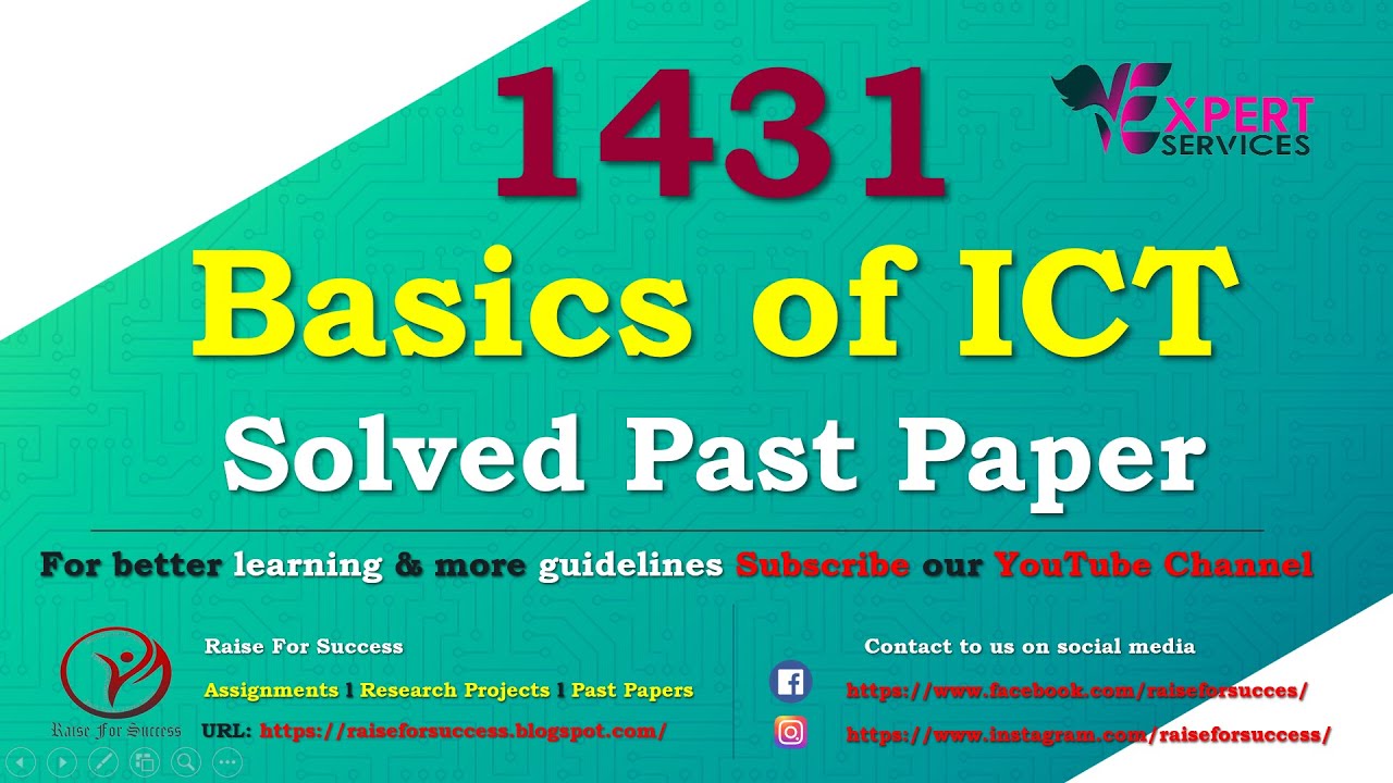 1431 Basics Of ICT Solved Past Paper L Part 1 YouTube 1431-basics-of-ict-solved-past-paper-l-part-1-youtube