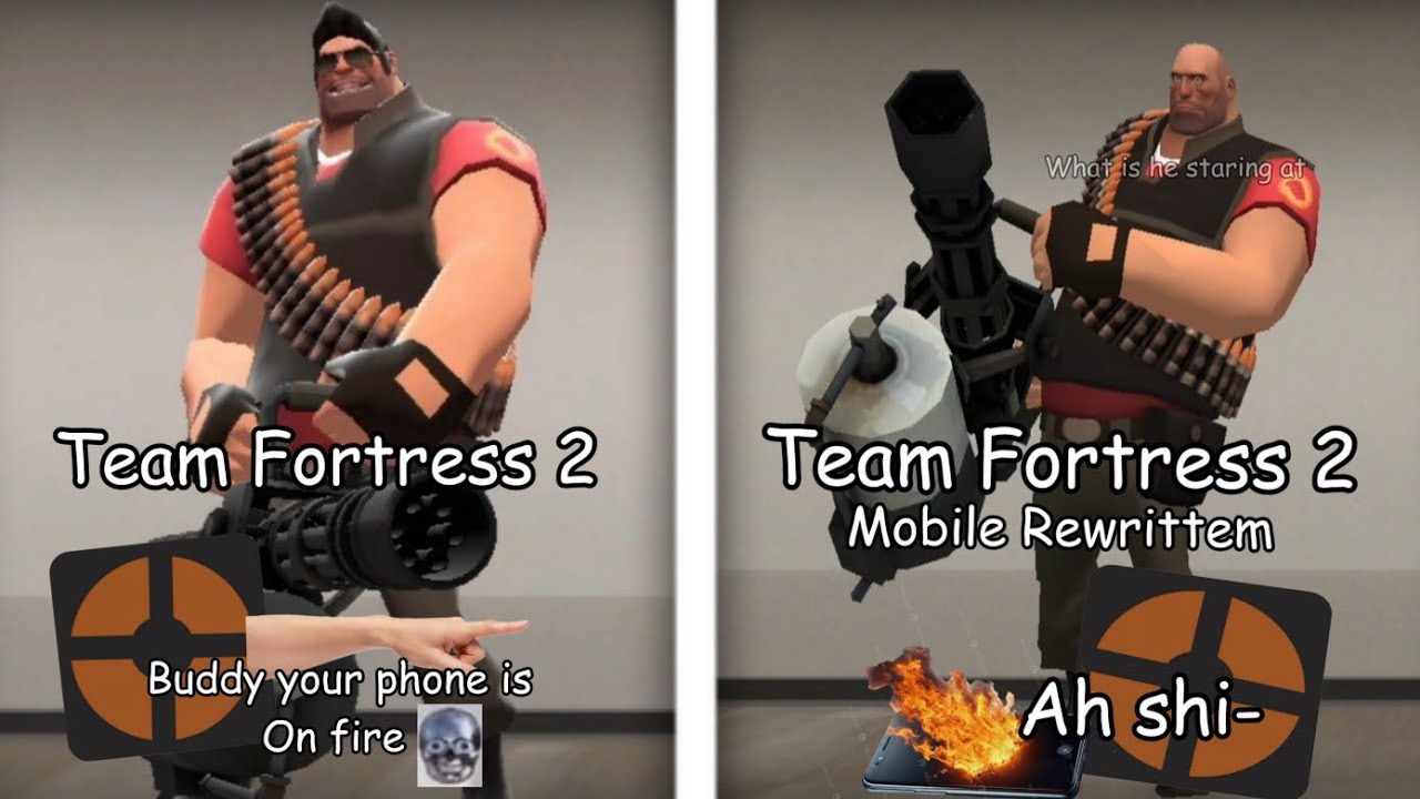 Team Fortress 2 Vs Team Fortress 2 Mobile Rewritten - YouTube