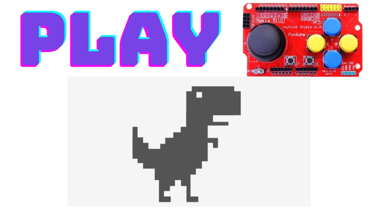 Arduino Joystick Shield Dinosaur Game Control - YouTube