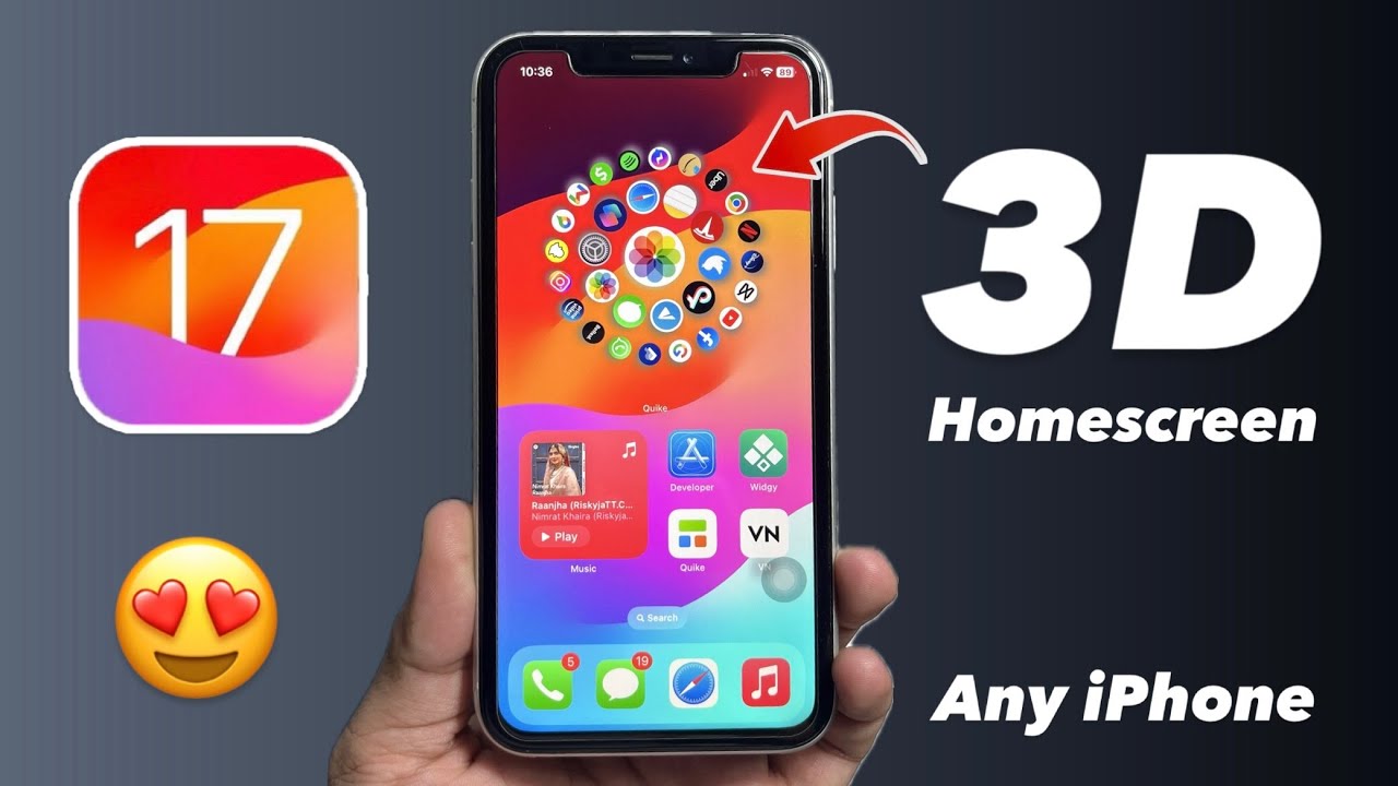 Enable 3D Homescreen on any iPhone iOS 17 - YouTube