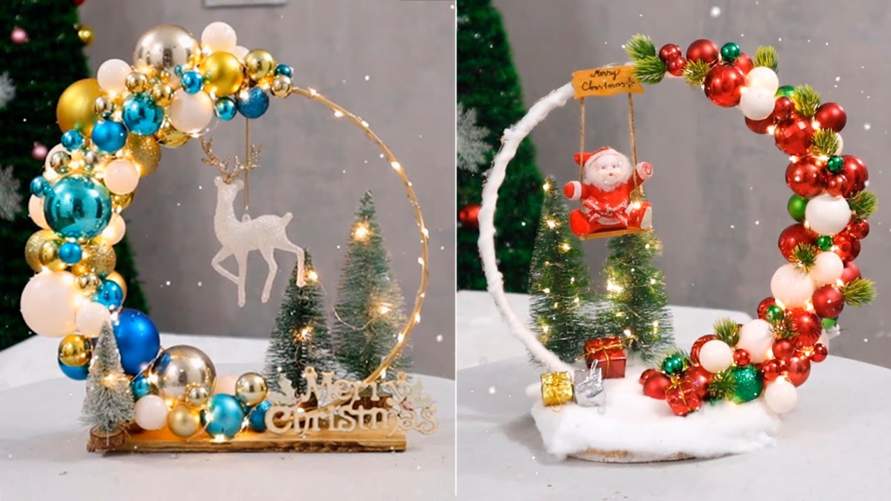 Diy hula hoop christmas decorations | hula hoop xmas decoration 2023 ...