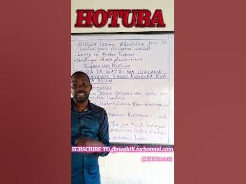 JINSI YA KUANDIKA HOTUBA. - YouTube