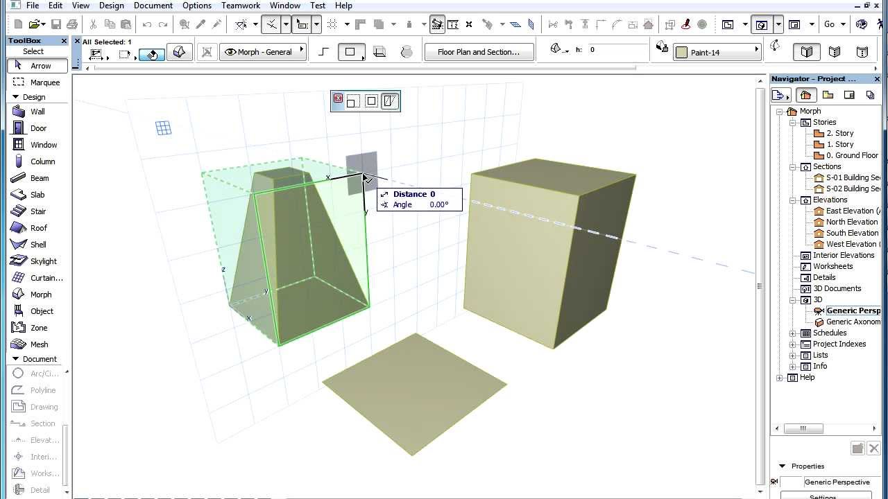 The ARCHICAD MORPH Tool - Box Stretching a MORPH: Editing Planes - YouTube