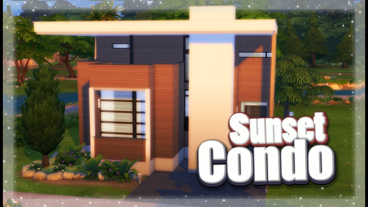 The Sims 4: Speed Build / Sunset Condo - YouTube