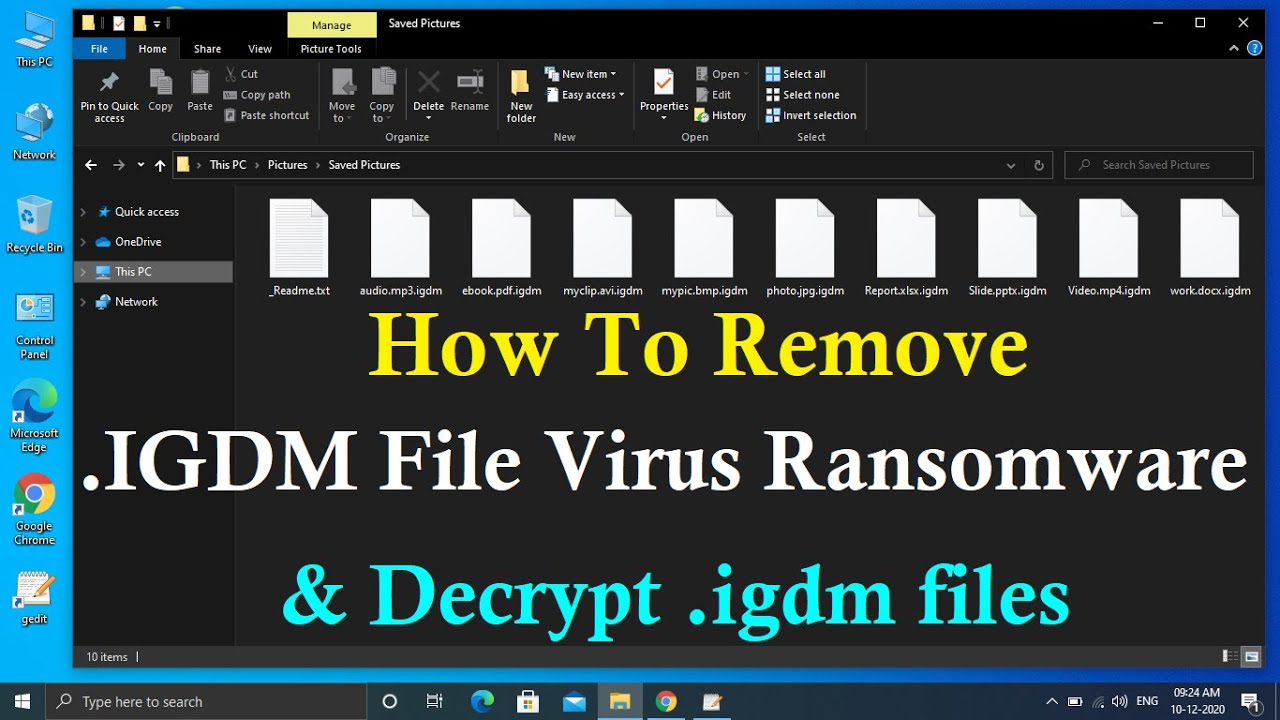 Igdm file virus ransomware [.Igdm] Removal and decrypt guide - YouTube
