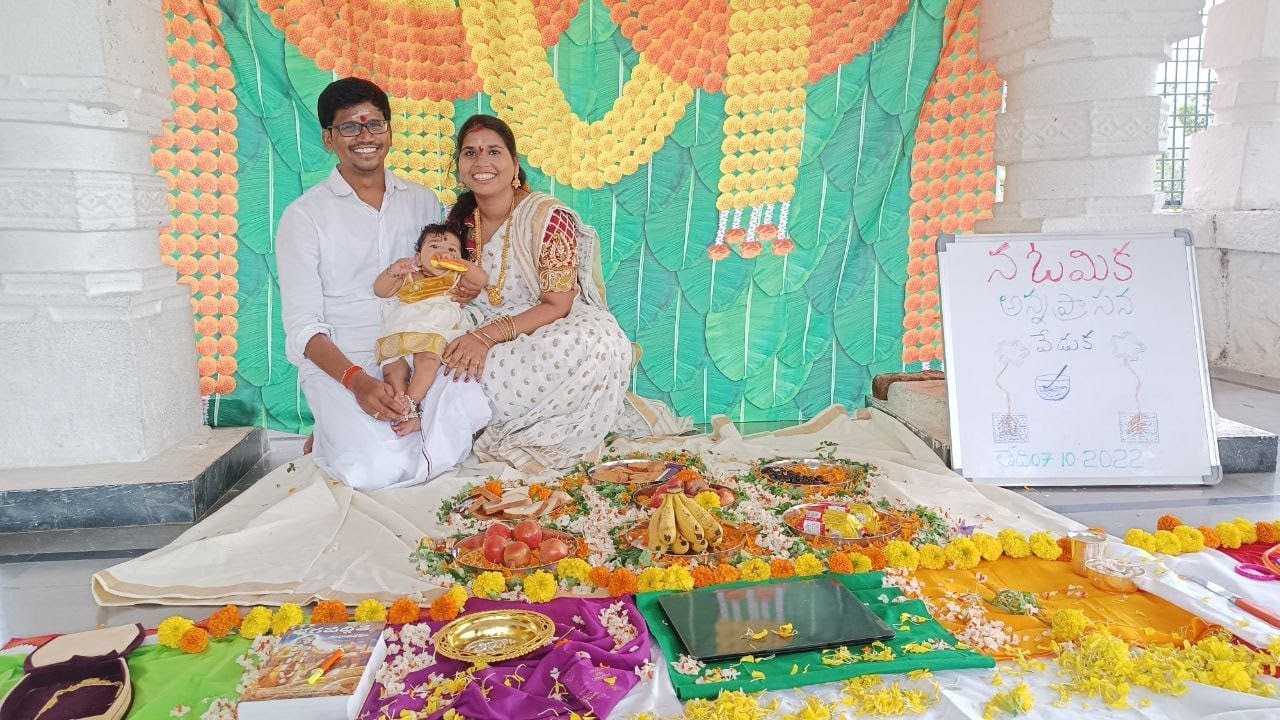 Naomika Annaprasana @first rice-eating ceremony - YouTube