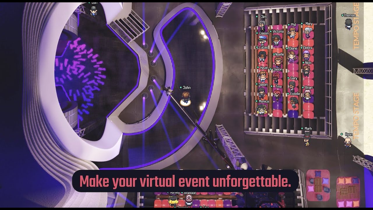 A walk through metaverse worlds created in Gather - YouTube