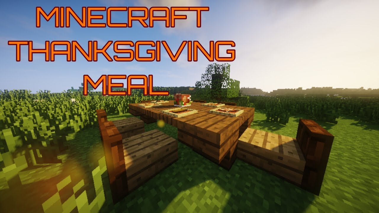 MINECRAFT THANKSGIVING MEAL TUTORIAL - YouTube
