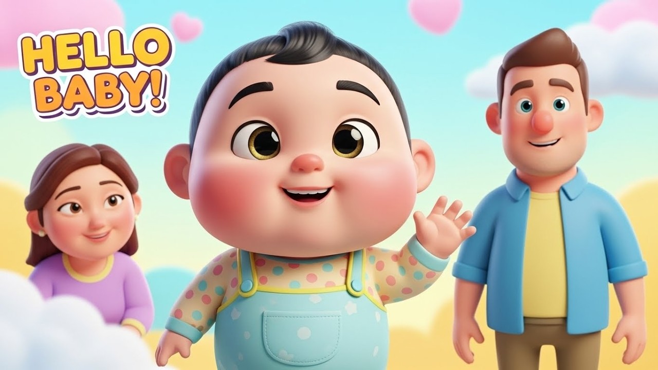 Hello Mama Hello Papa 👶 | Baby Learning Song | Nursery Rhymes for Kids ...