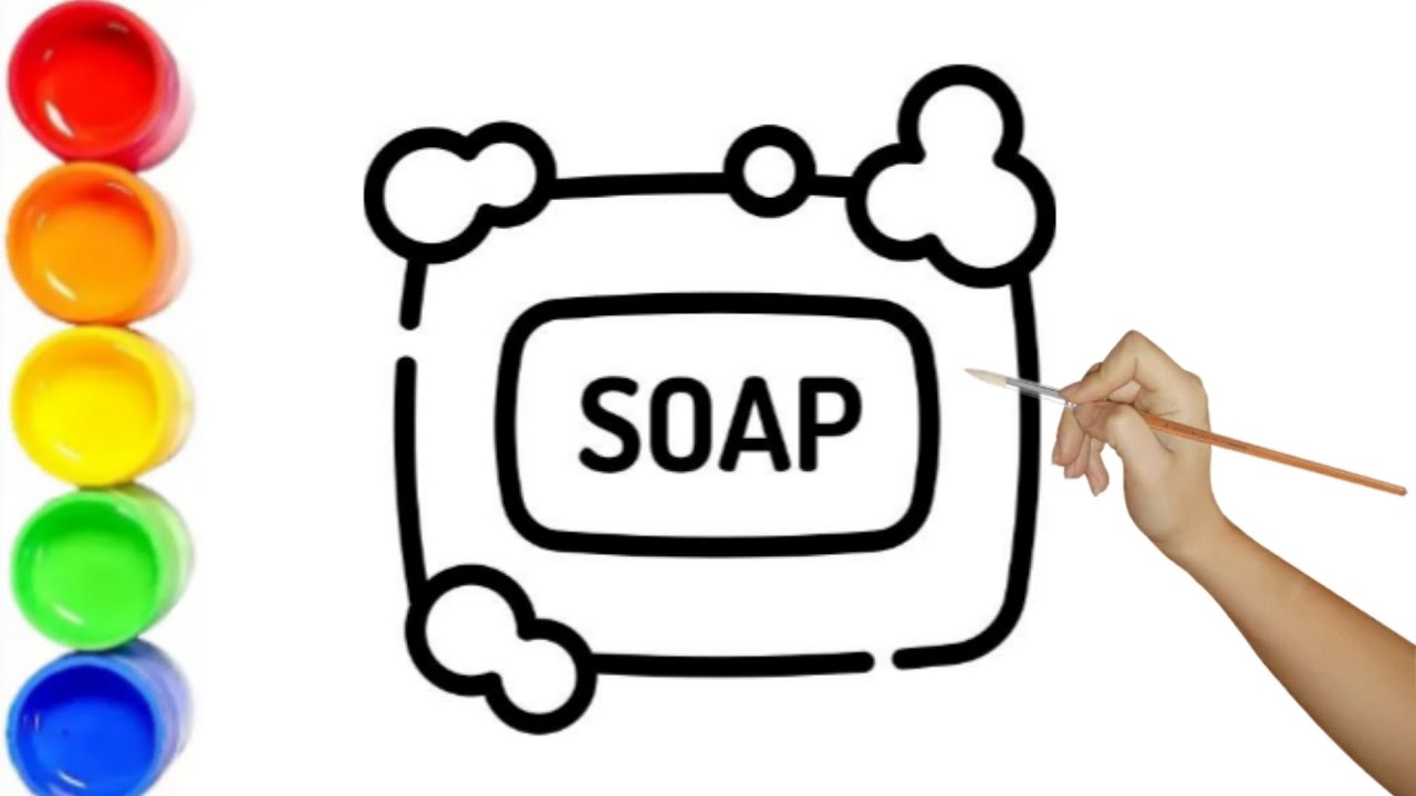 Easy Soap Drawing Painting Coloring video for kids and toddlers Cute ...