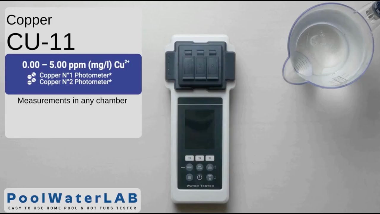 PoolWaterLAB - Ultimate Pool Water Tester - Copper measurement - YouTube